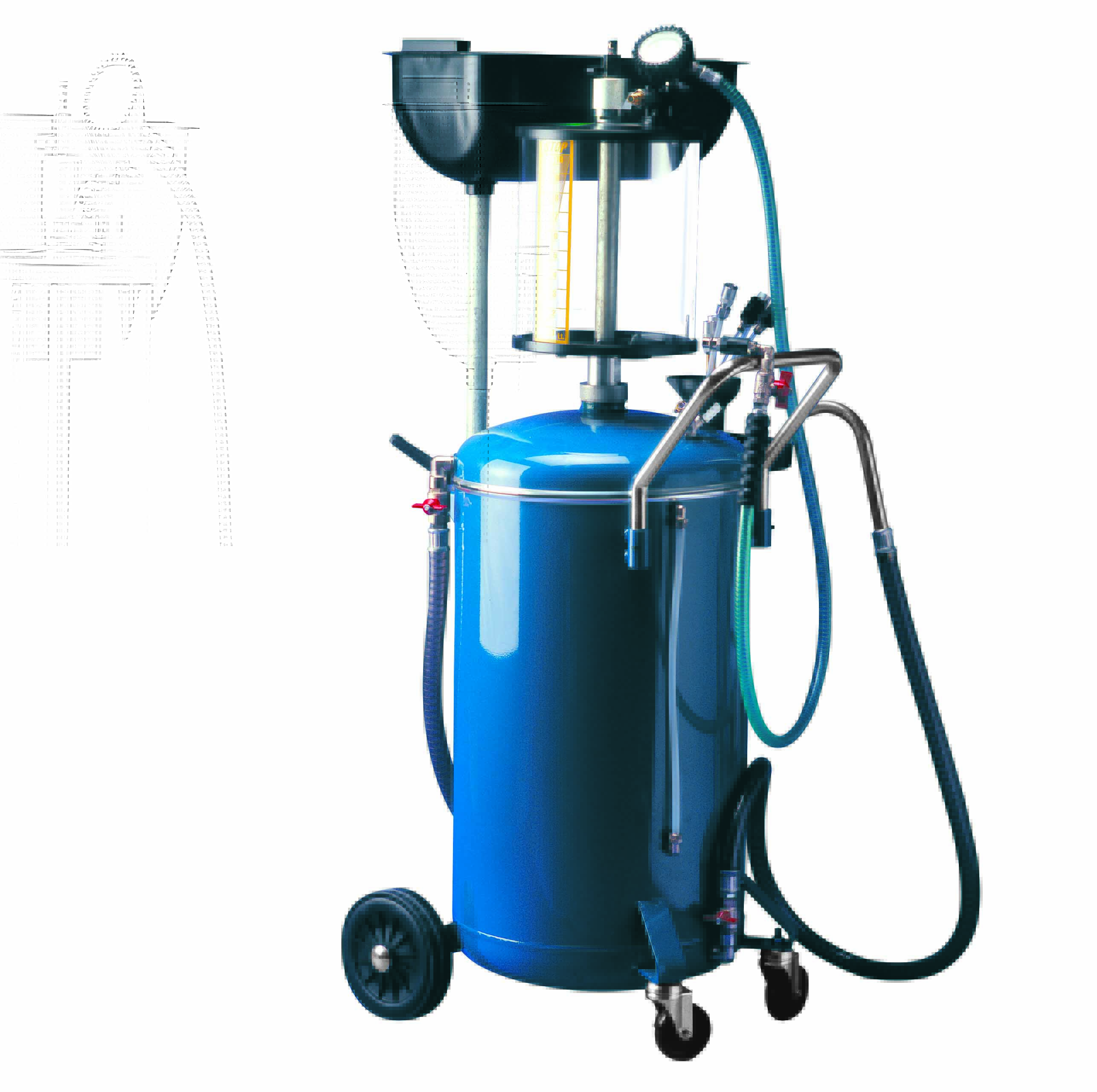 Aspirador Neumatico De Aceite Con Deposito Visualizador 80 L Ref. Faher Aaf